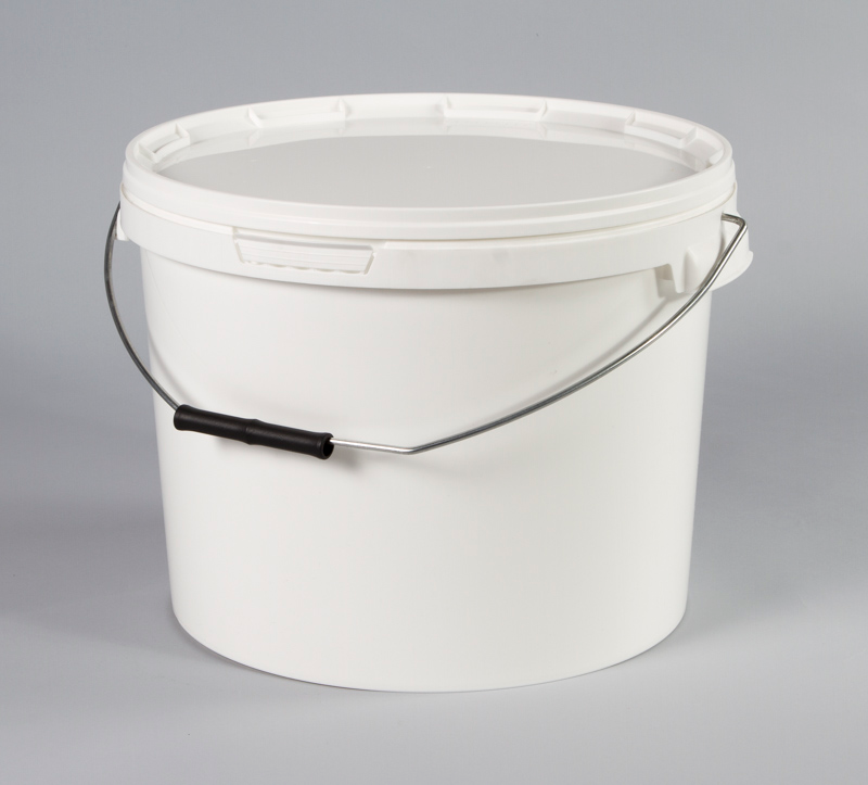 Hvid Spand med låg - 17,5 Liter
